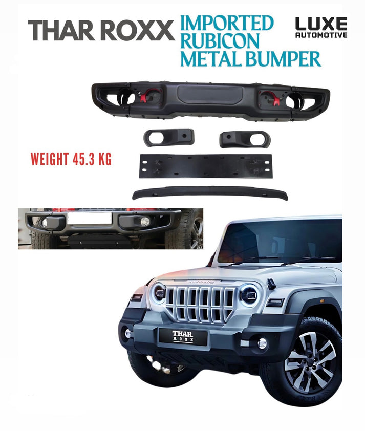 MAHINDRA THAR ROXX RUBICON STYLE METAL BUMPER – LUXE AUTOMOTIVE
