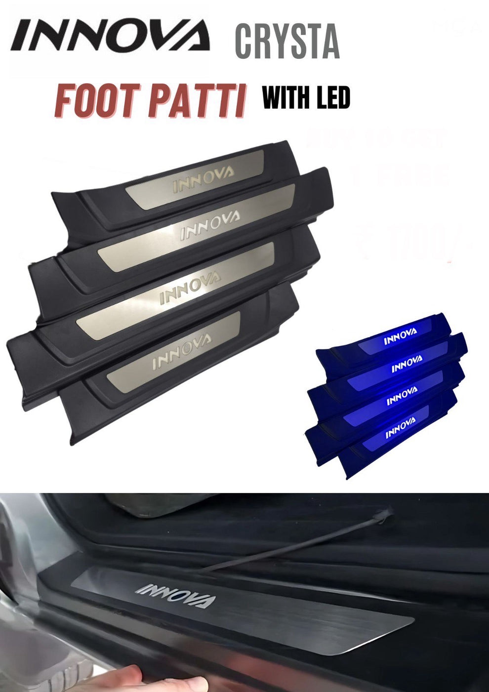 INNOVA CRYSTA FOOT PATTI | WITH LED – LUXE AUTOMOTIVE
