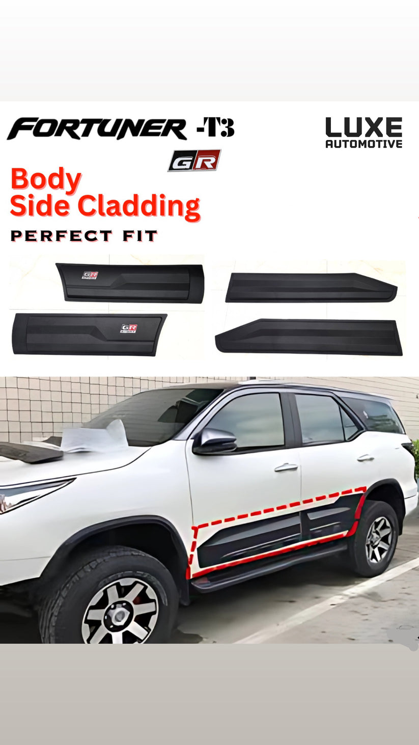 TOYOTA FORTUNER DOOR SIDE CLADDING WITHOUT PAINT WITH ABS QUALITY ...