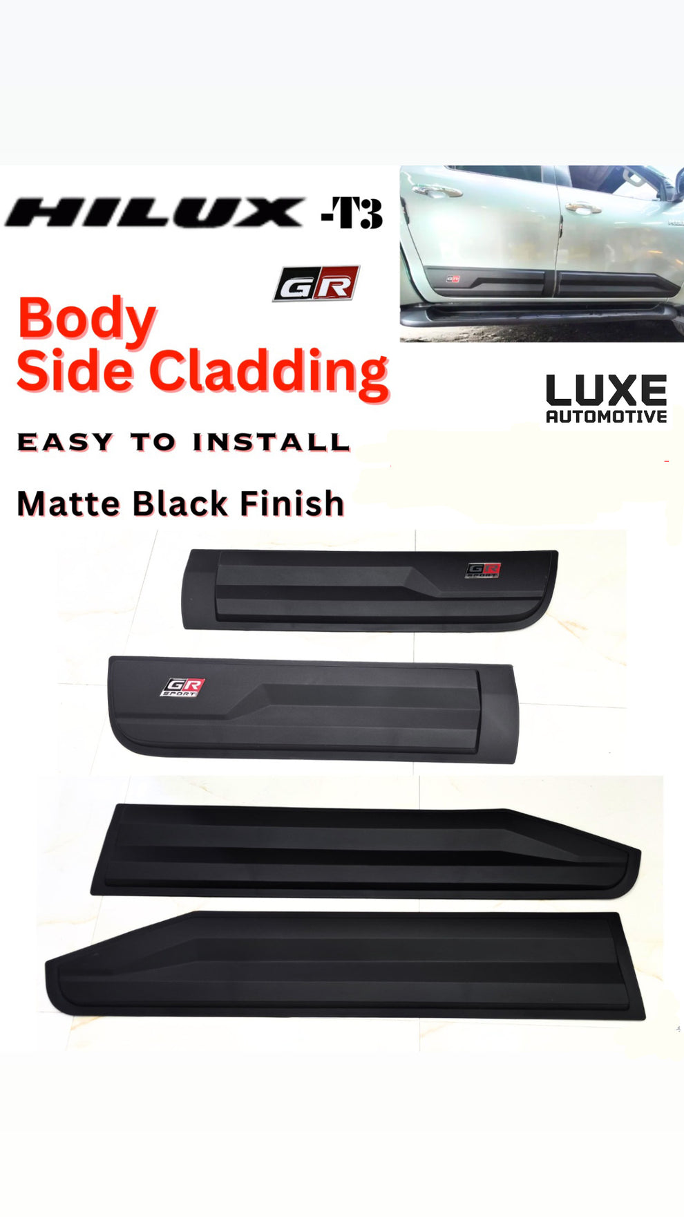 TOYOTA FORTUNER DOOR SIDE CLADDING WITHOUT PAINT WITH ABS QUALITY ...
