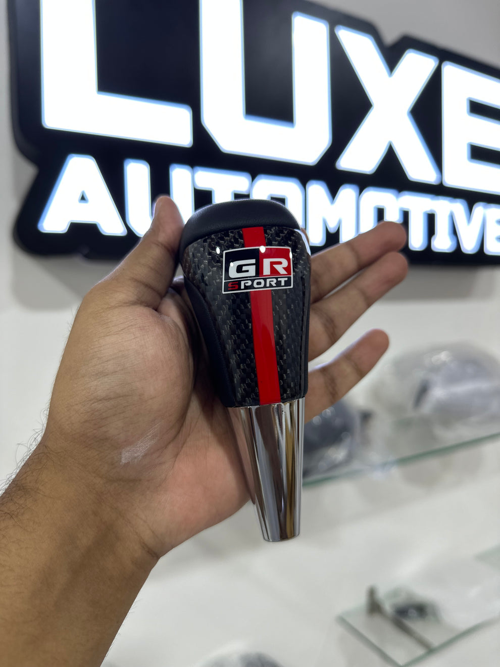 1) Toyota Fortuner Real & Copy Carbon GR Gear Knob | – LUXE AUTOMOTIVE