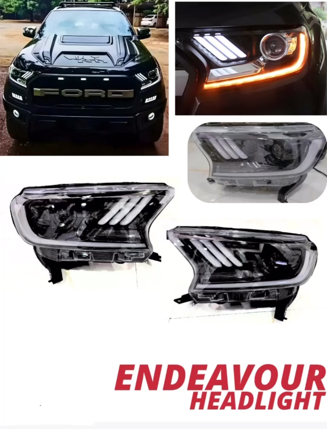 Ford Endeavour Facelift 2019 Modified Headlight with Drl and Projector ...