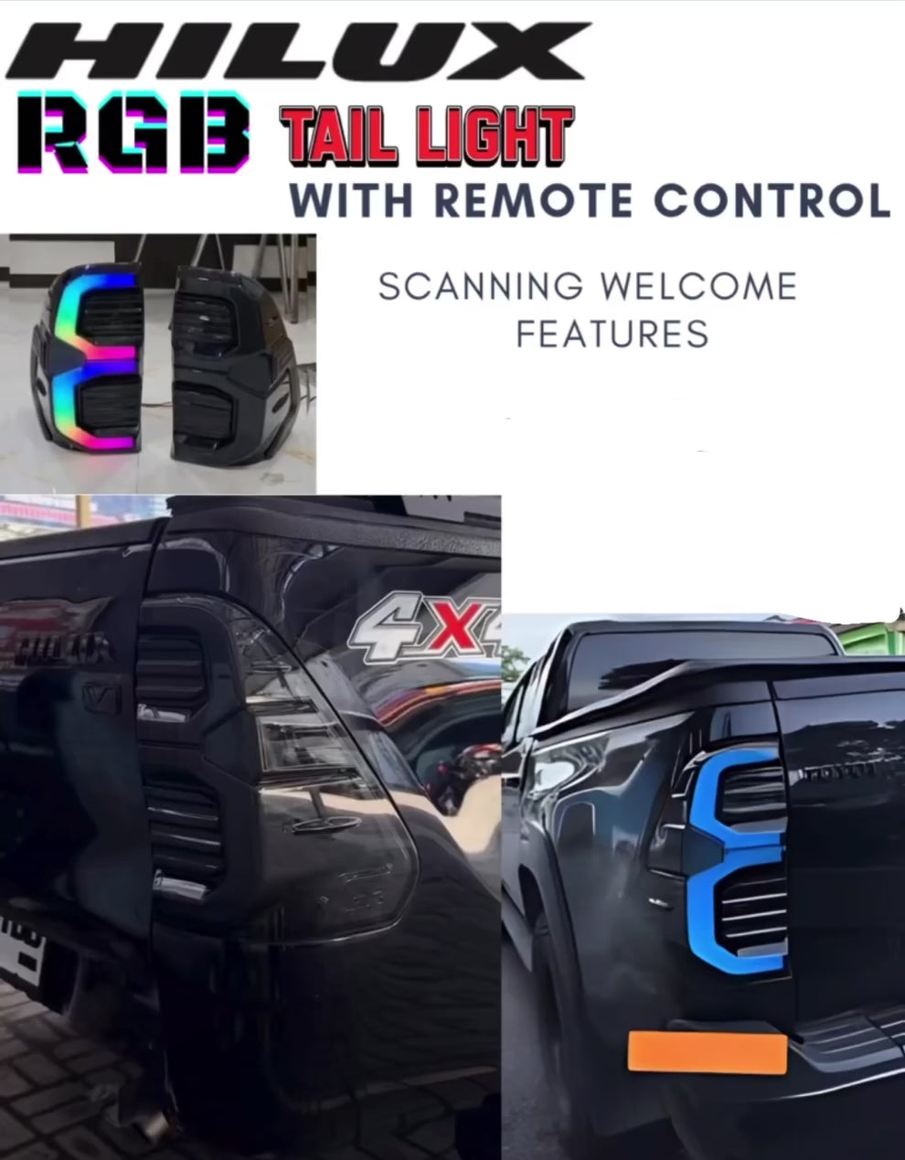 TOYOTA HILUX GR LED TAIL LIGHT with RGB function – LUXE AUTOMOTIVE